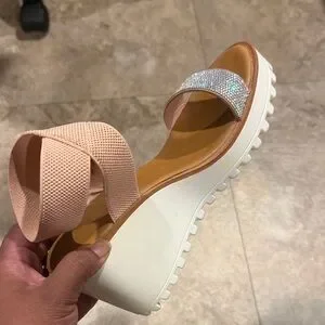 Madden Girl | Shoes | Madden Girl Blush Pink Platform Sandal With ...